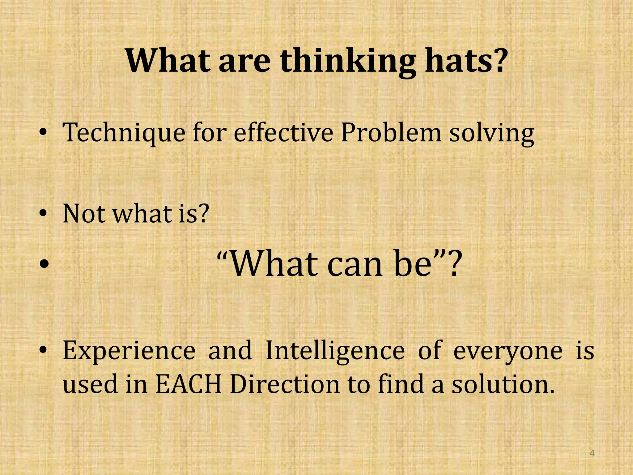 7 hats thinking | PPTX