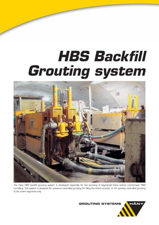HBS Backfill Grouting system from Häny AG | PDF | Rail Travel | Travel Type