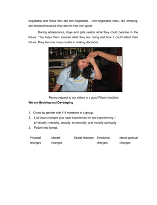 Grade 7 Learning Module in Health (Quarter 1 to 4) | PDF