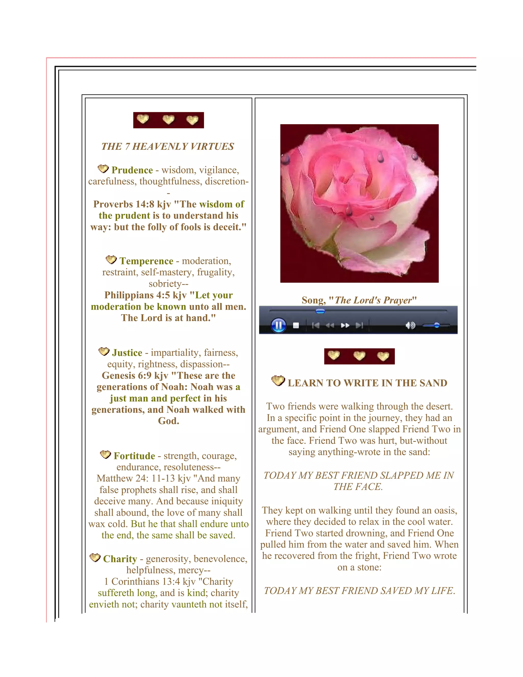 7 heavenly virtues inspirational | PDF