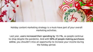 7 Holiday Content Marketing Strategy Tips | PDF