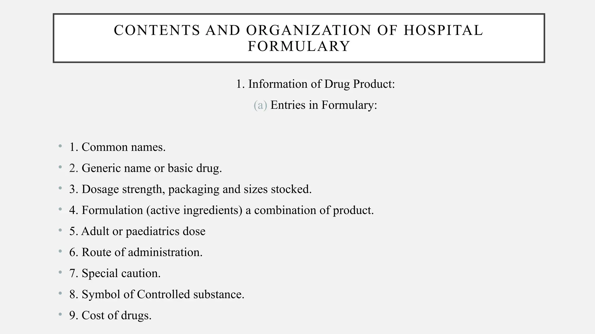 HOSPITAL FORMULARY.pptx seventh semester | PPTX