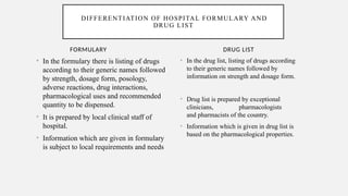 HOSPITAL FORMULARY.pptx seventh semester | PPTX