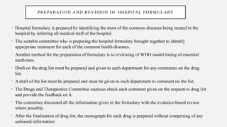 HOSPITAL FORMULARY.pptx seventh semester | PPTX