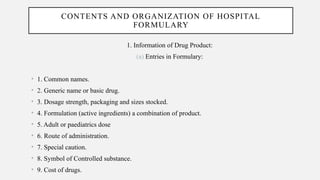 HOSPITAL FORMULARY.pptx seventh semester | PPTX