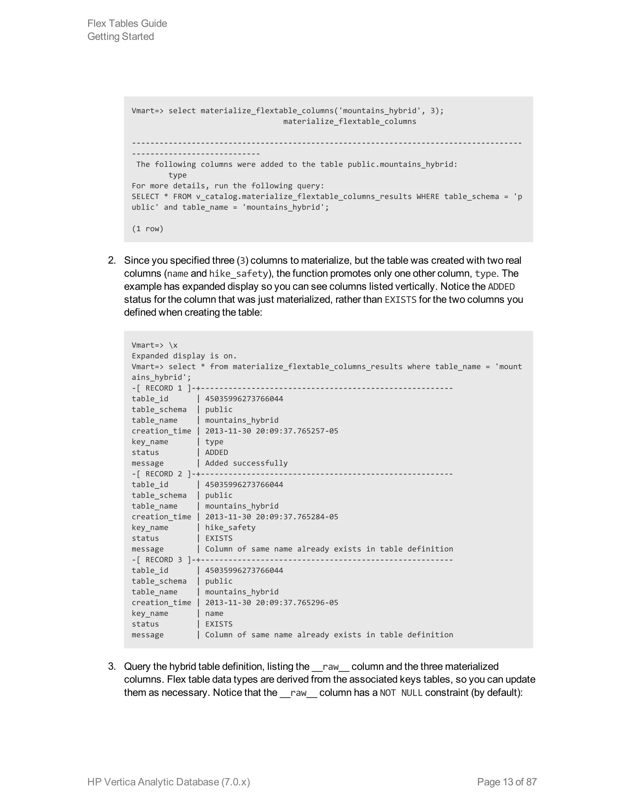 Flex Tables Guide Software V. 7.0.x | PDF