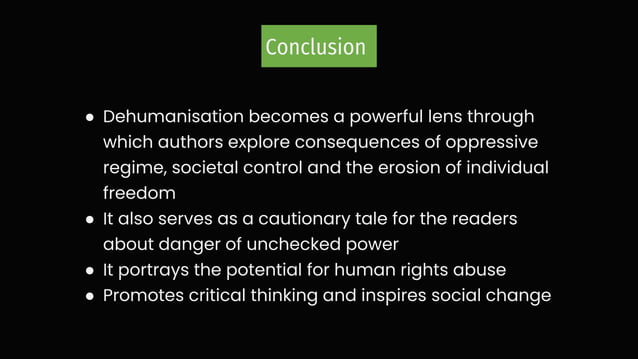 Beyond Humanity: A Comparative Analysis of Dehumanisation in Dystopian ...