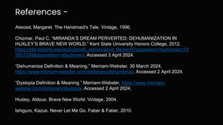 Beyond Humanity: A Comparative Analysis of Dehumanisation in Dystopian ...