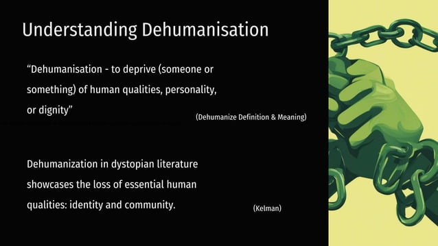Beyond Humanity: A Comparative Analysis of Dehumanisation in Dystopian ...