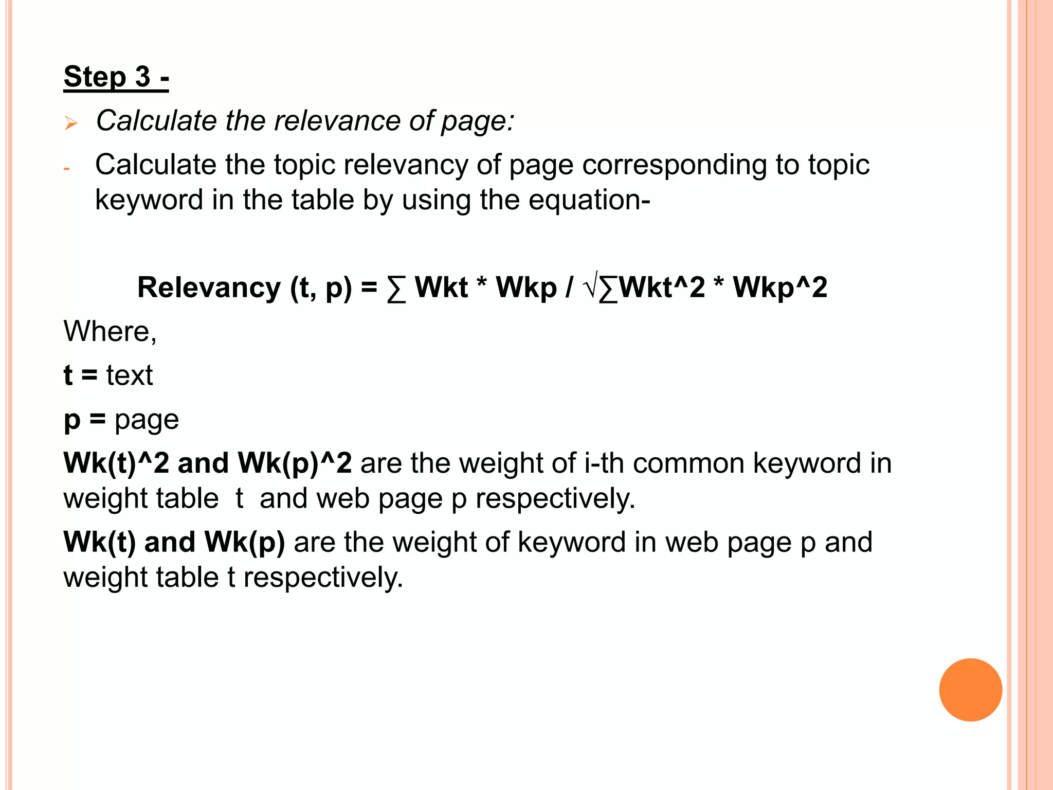 Efficient focused web crawling approach | PPT