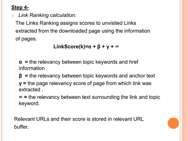 Efficient focused web crawling approach | PPT