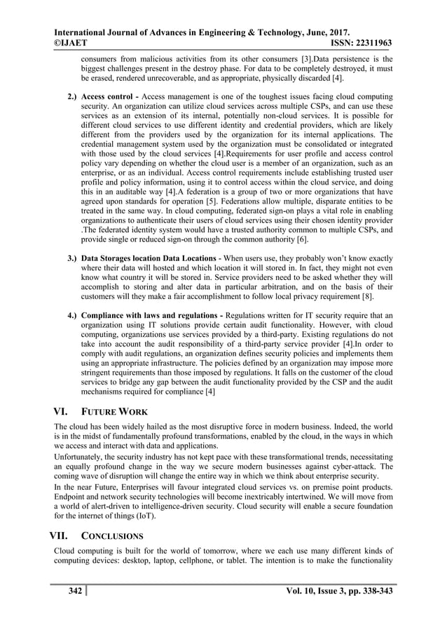 CLOUD COMPUTING: SECURITY ISSUES AND CHALLENGES | PDF