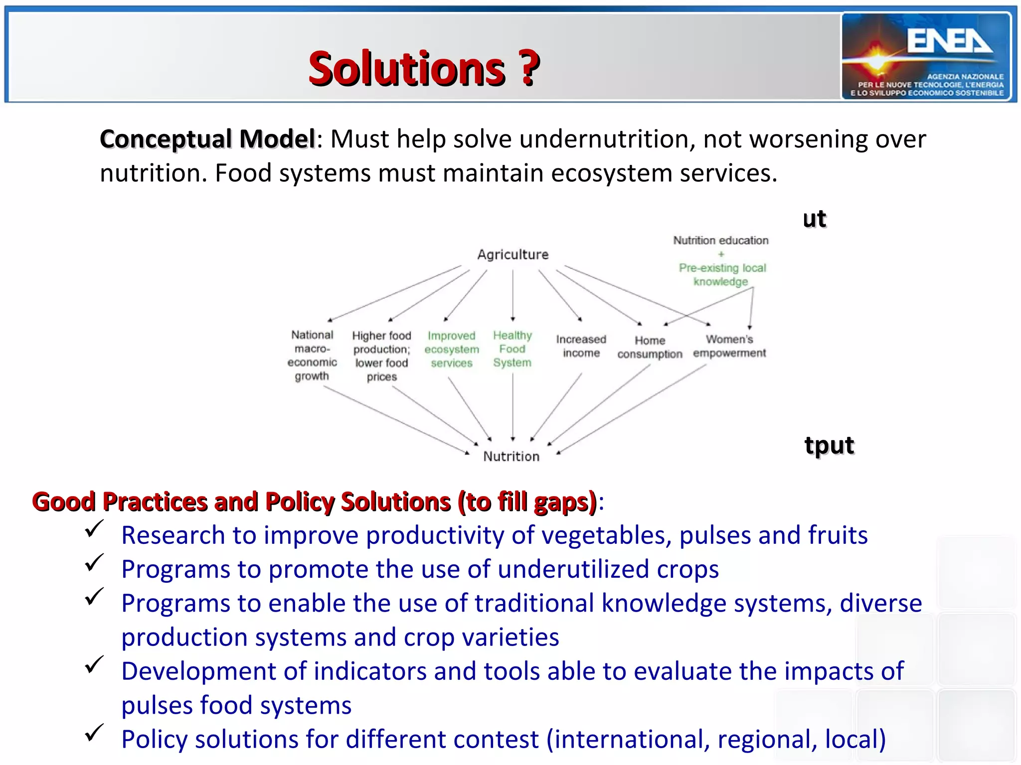 Food systems transformation: what is the role of pulses in the ...
