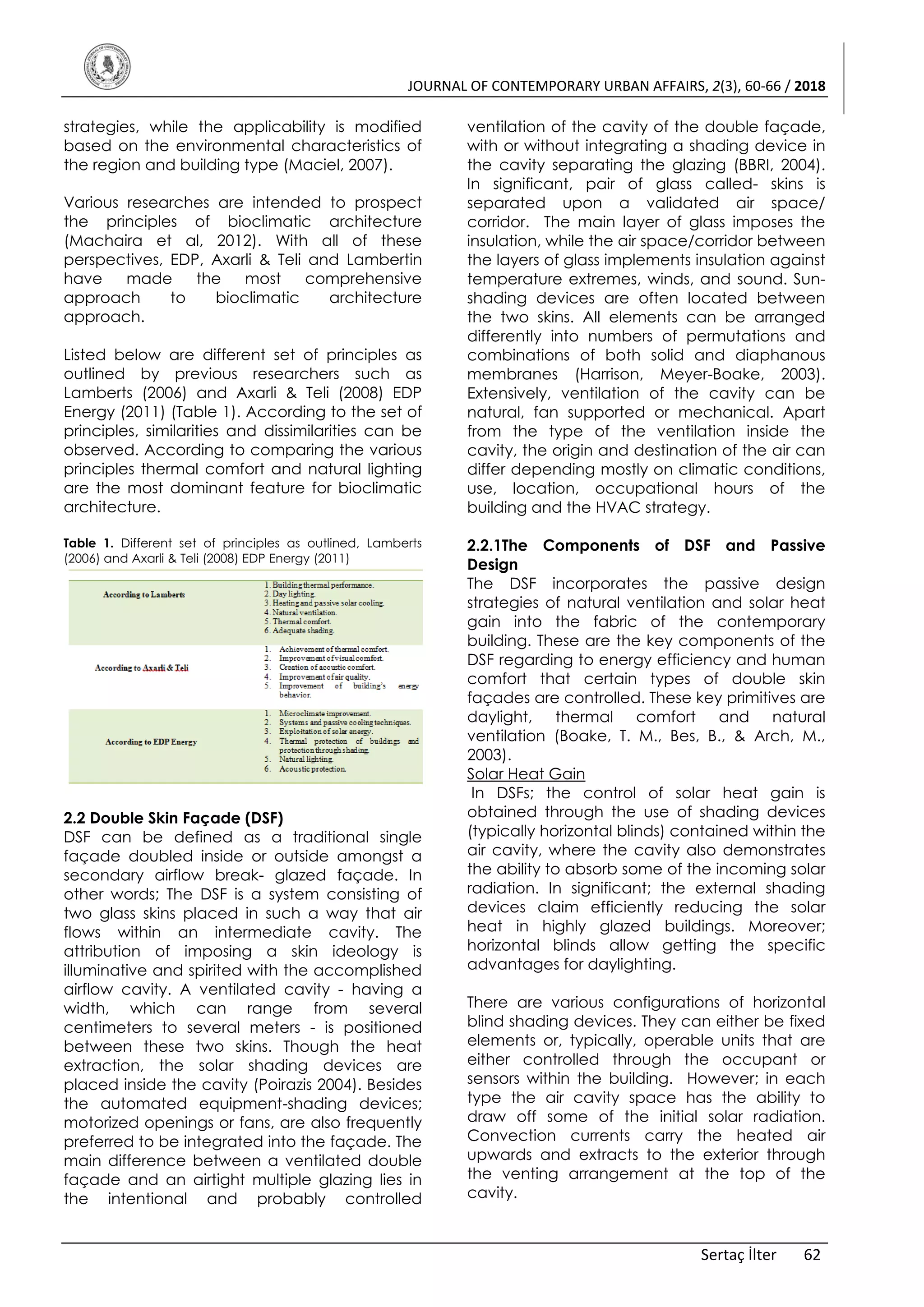 Exploring Design Principles of Bioclimatic Architecture and Double Skin ...