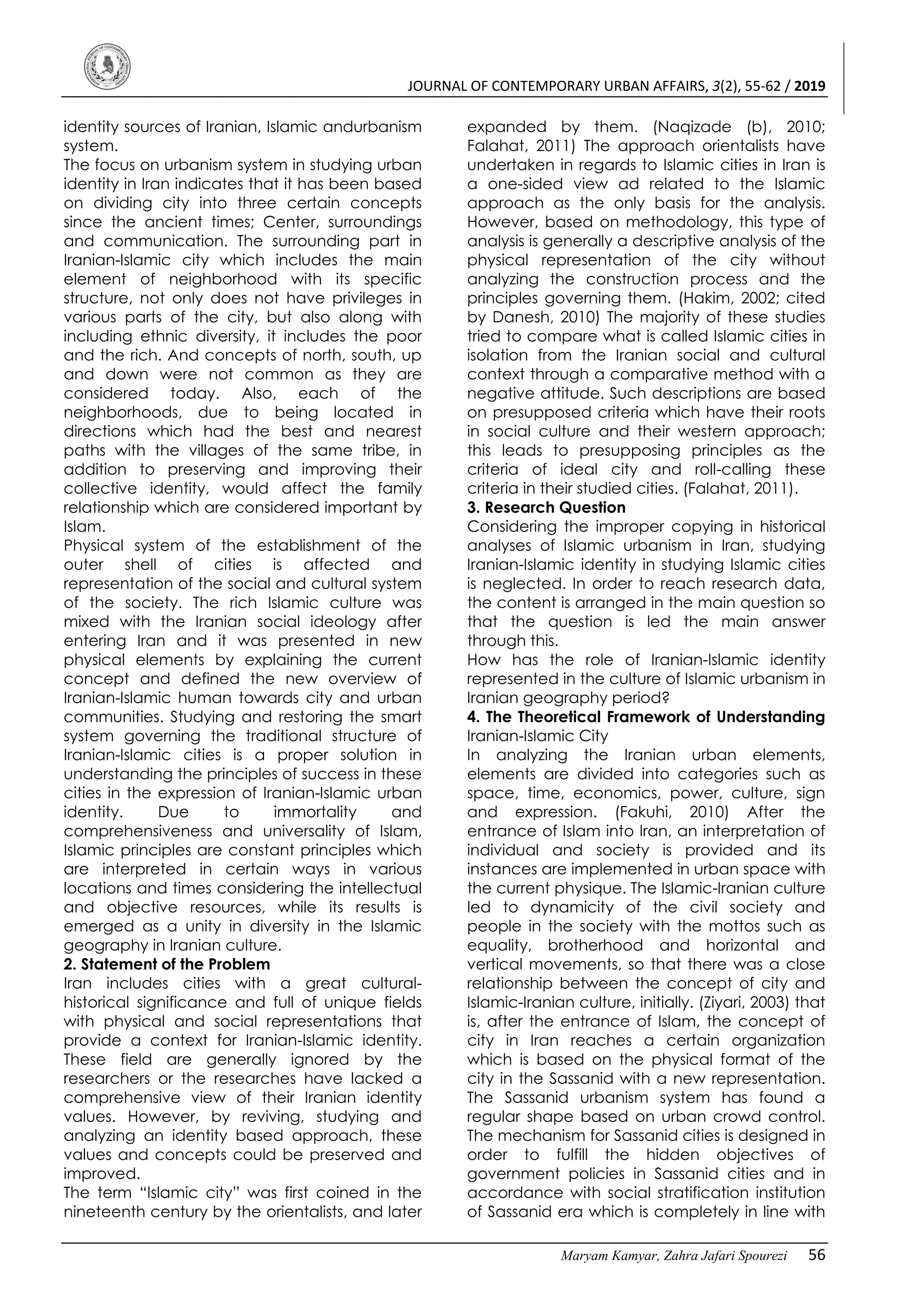 Representing Iranian-Islamic Identity in Iranian Contemporary Cities ...