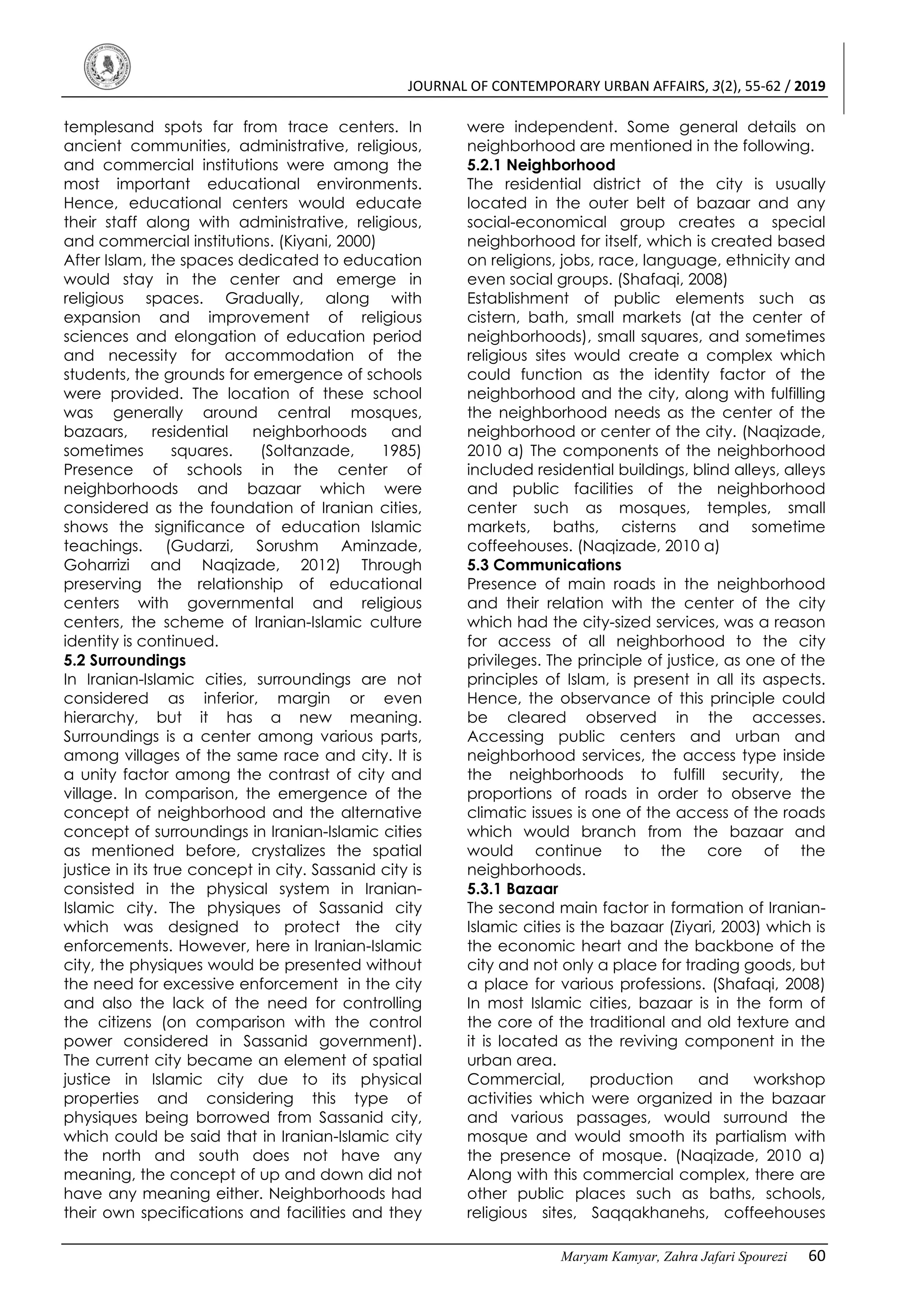 Representing Iranian-Islamic Identity in Iranian Contemporary Cities Structure | PDF