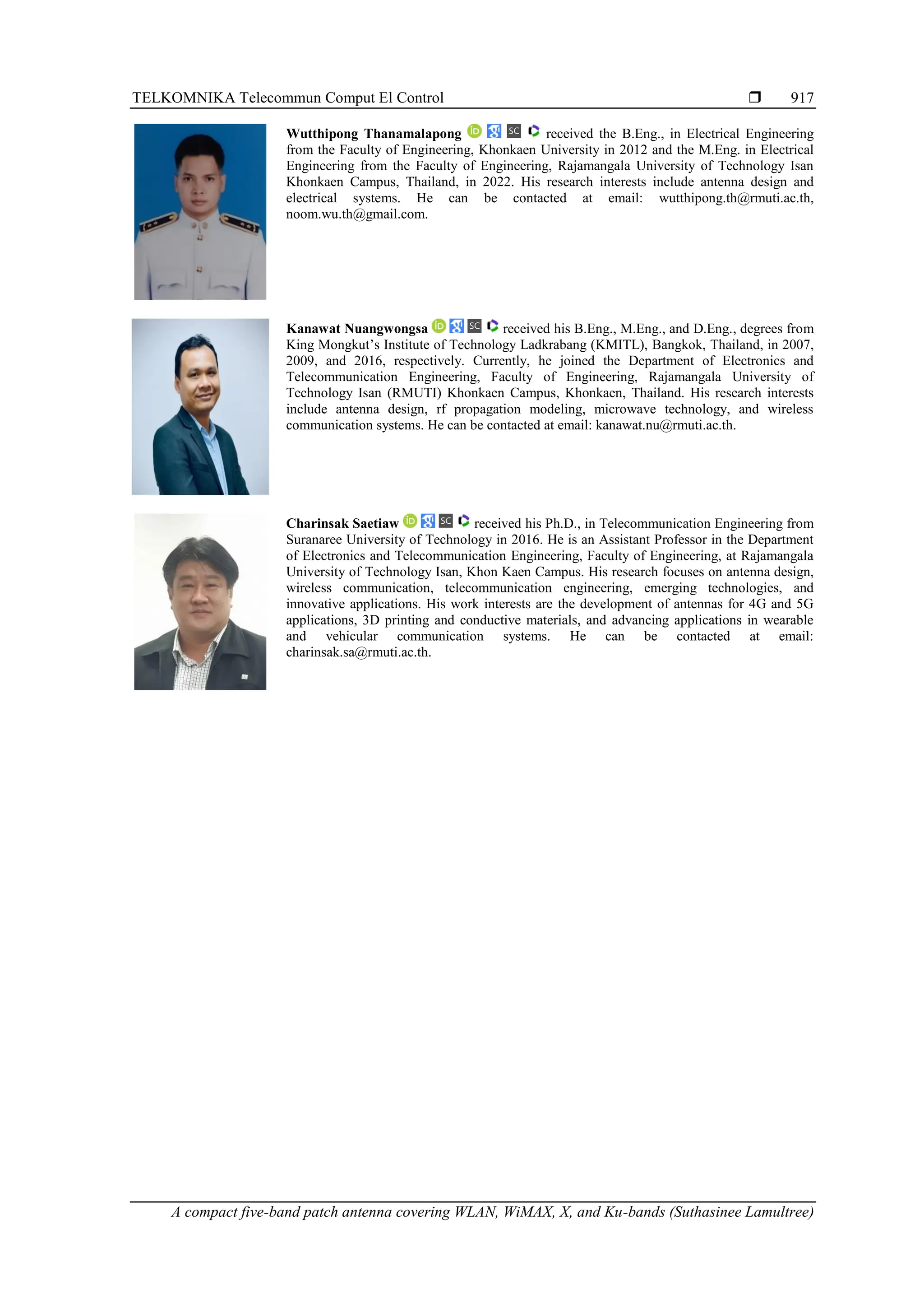 A compact five-band patch antenna covering WLAN, WiMAX, X, and Ku-bands ...