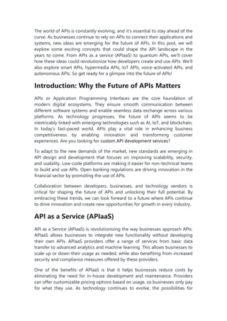 7 Ideas for the Future of APIs | PDF