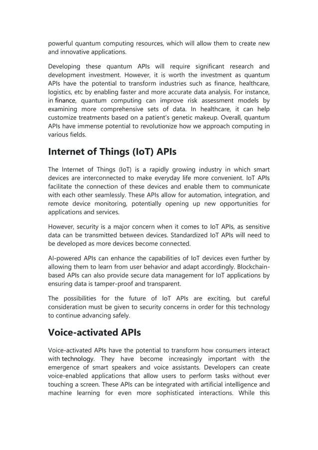 7 Ideas for the Future of APIs | PDF