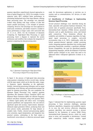Quantum Computing Applications in High-Speed Signal Processing for EEE Systems | PDF