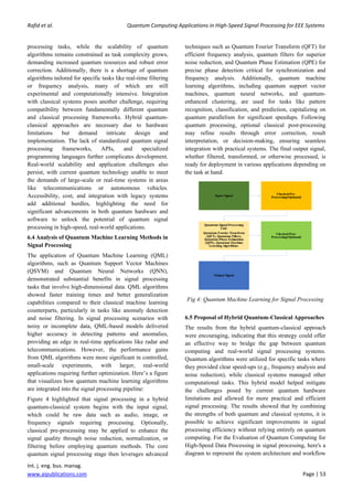 Quantum Computing Applications in High-Speed Signal Processing for EEE Systems | PDF