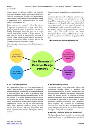 Enhancing Software Development Efficiency: The Role of Design Patterns in Code Reusability and ...