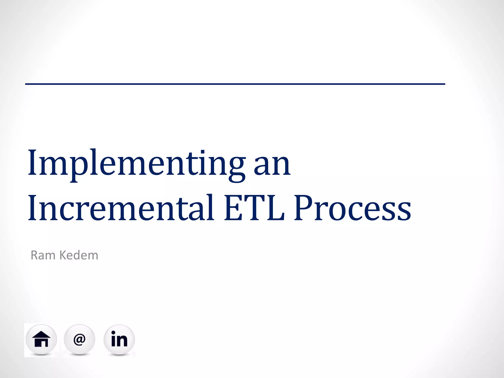 SSIS Incremental ETL process | PDF