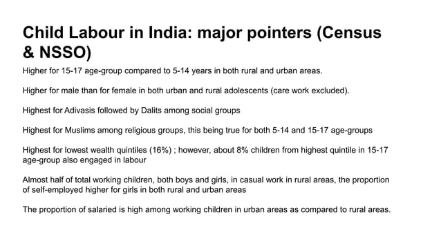 Landscaping education strategies to address child labour in India | PPT