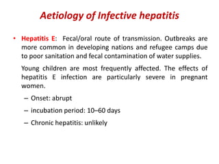 Infective hepatitis and cirrhosis | PPTX