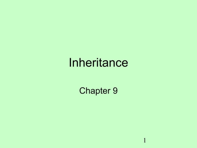 7 inheritance | PPT