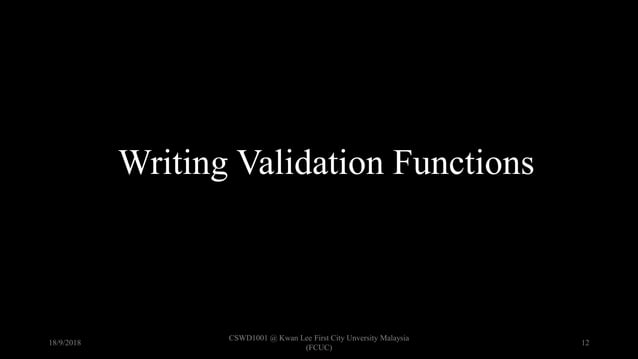 7 Input Validation | PPT
