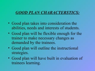 MBA Notes on: instruction obj & lesson plan | PPT