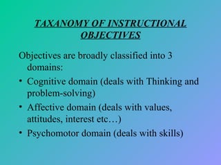 MBA Notes on: instruction obj & lesson plan | PPT