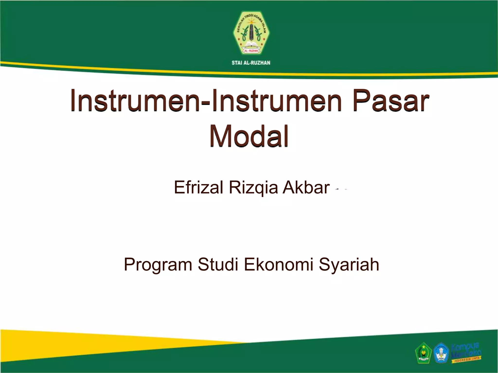 (7) Instrumen Pasar Modal.ppt