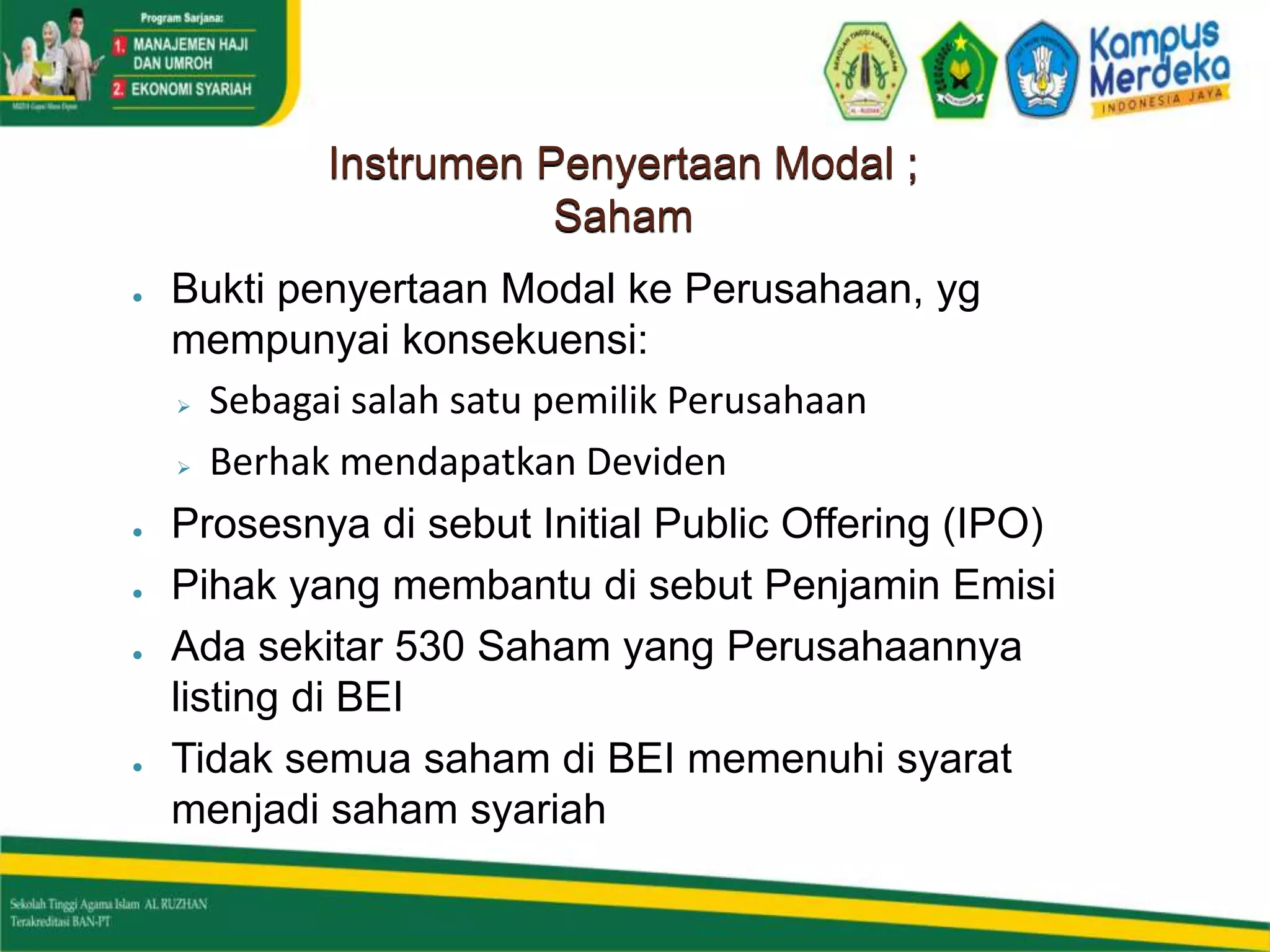 (7) Instrumen Pasar Modal.ppt
