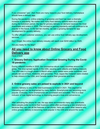 7 Interesting Facts About Building Grocery Delivery Apps | PDF | Food ...