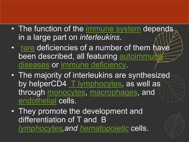 interleukins | PPTX | Genetics | Science