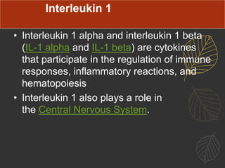 interleukins | PPTX