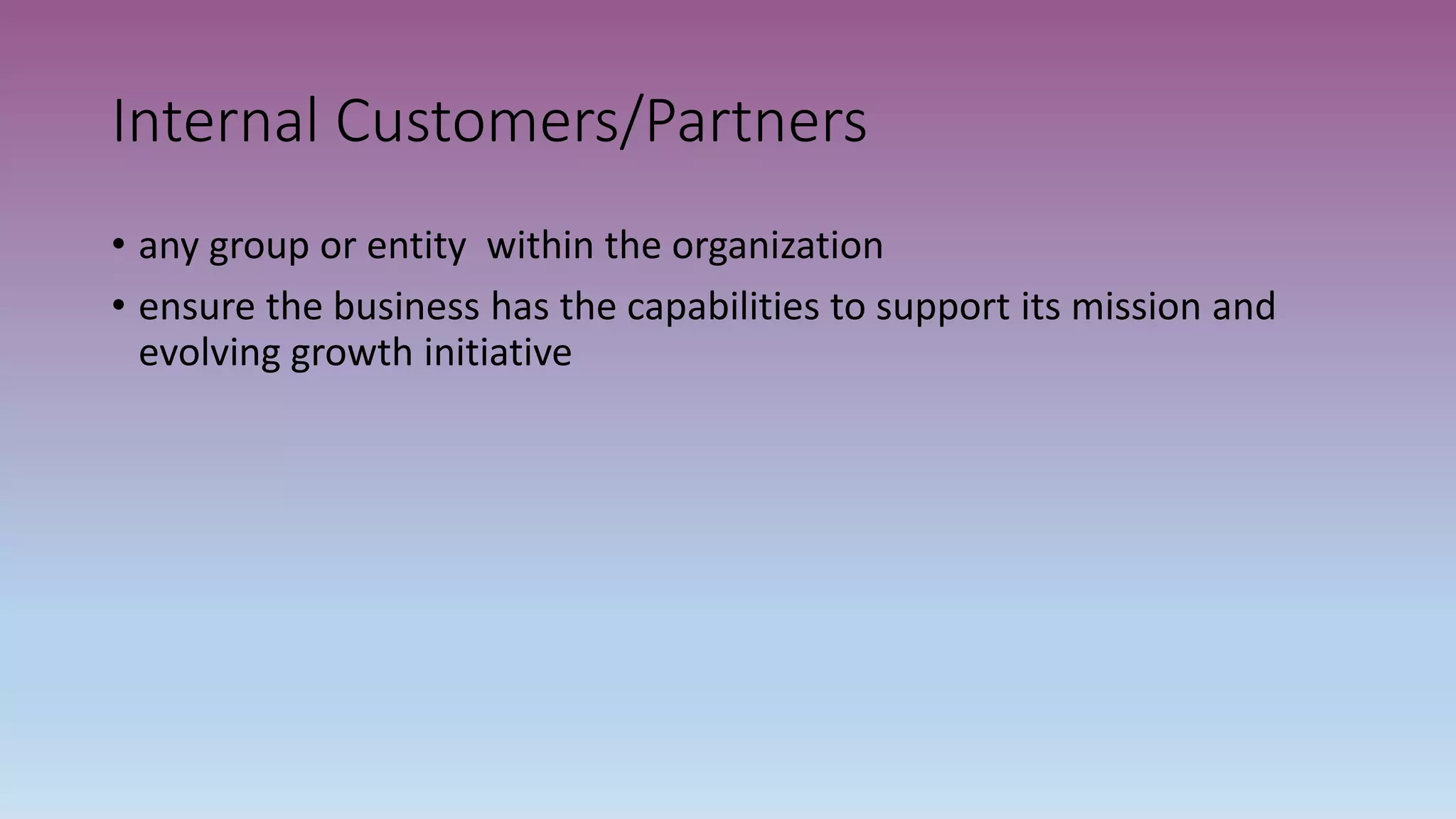 Partnering for Competition:Internal Partnership | PPTX