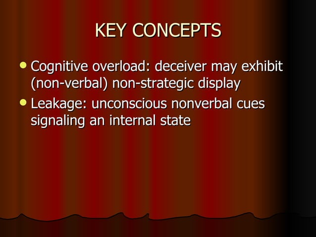 Interpersonal Deception Theory | PPT | Family and Relationships