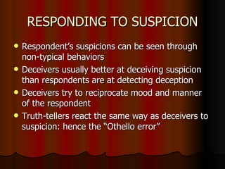 Interpersonal Deception Theory | PPT | Family and Relationships