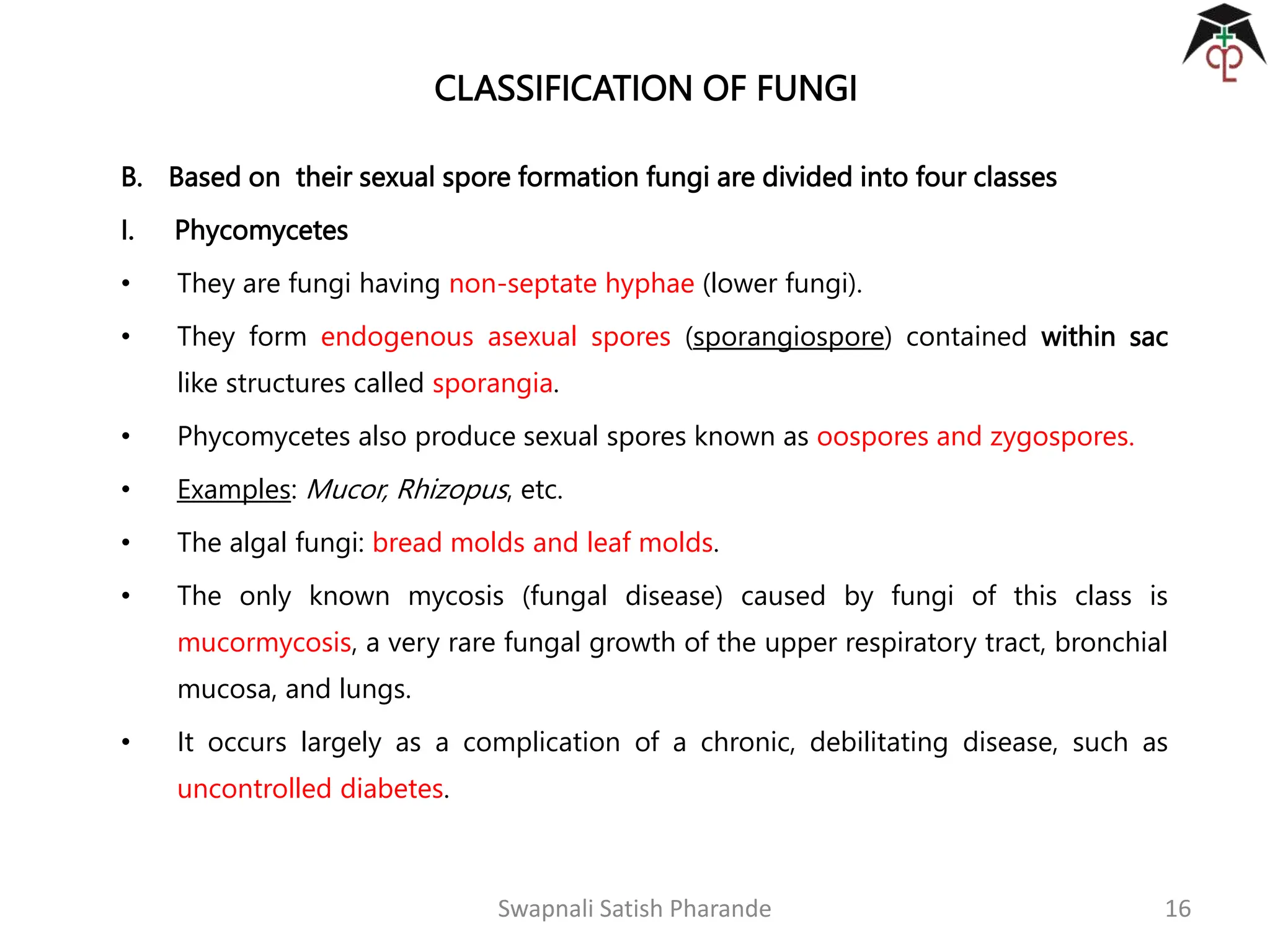 Introduction and Classification of Fungi | PPTX