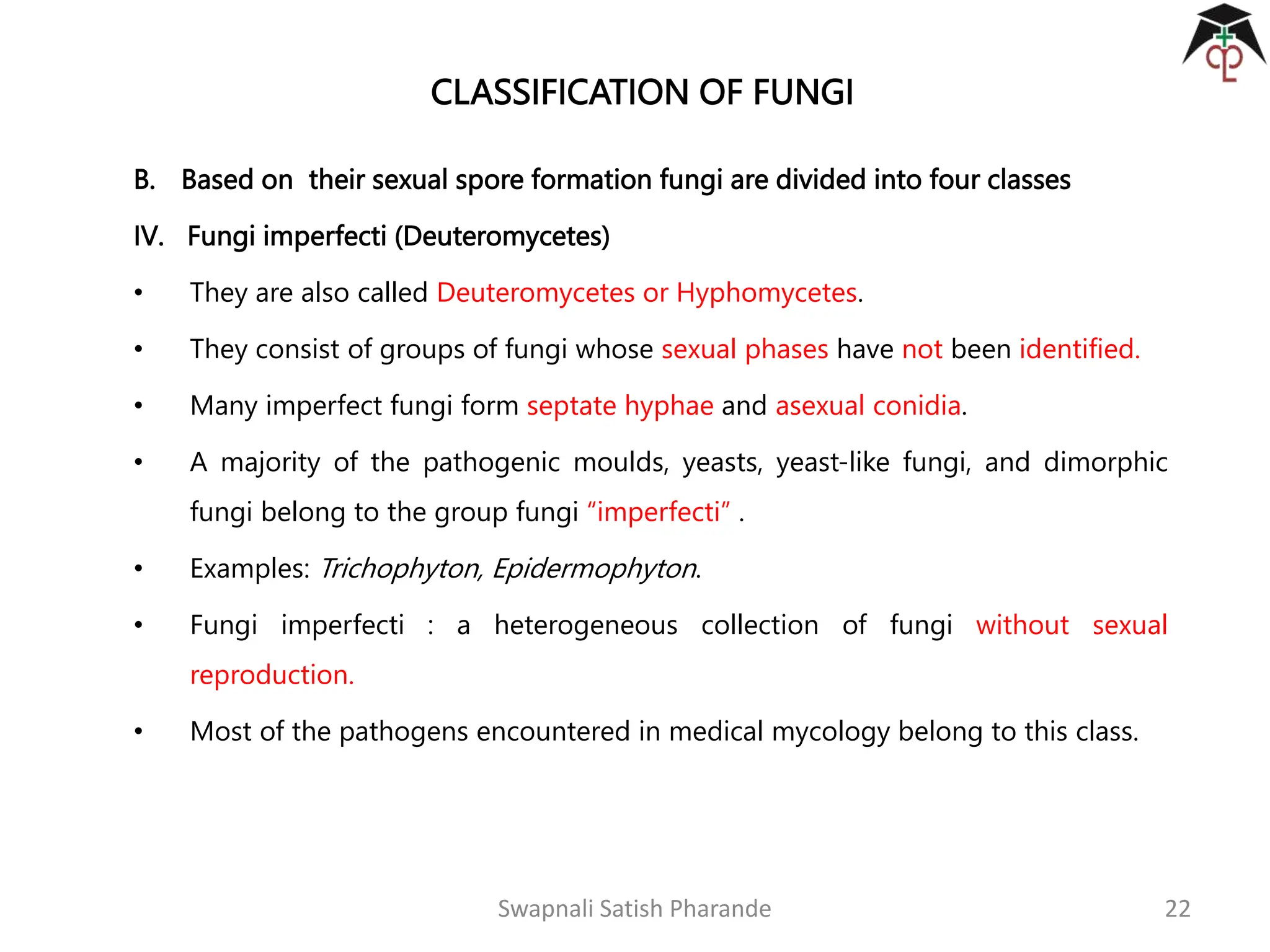Introduction and Classification of Fungi | PPTX
