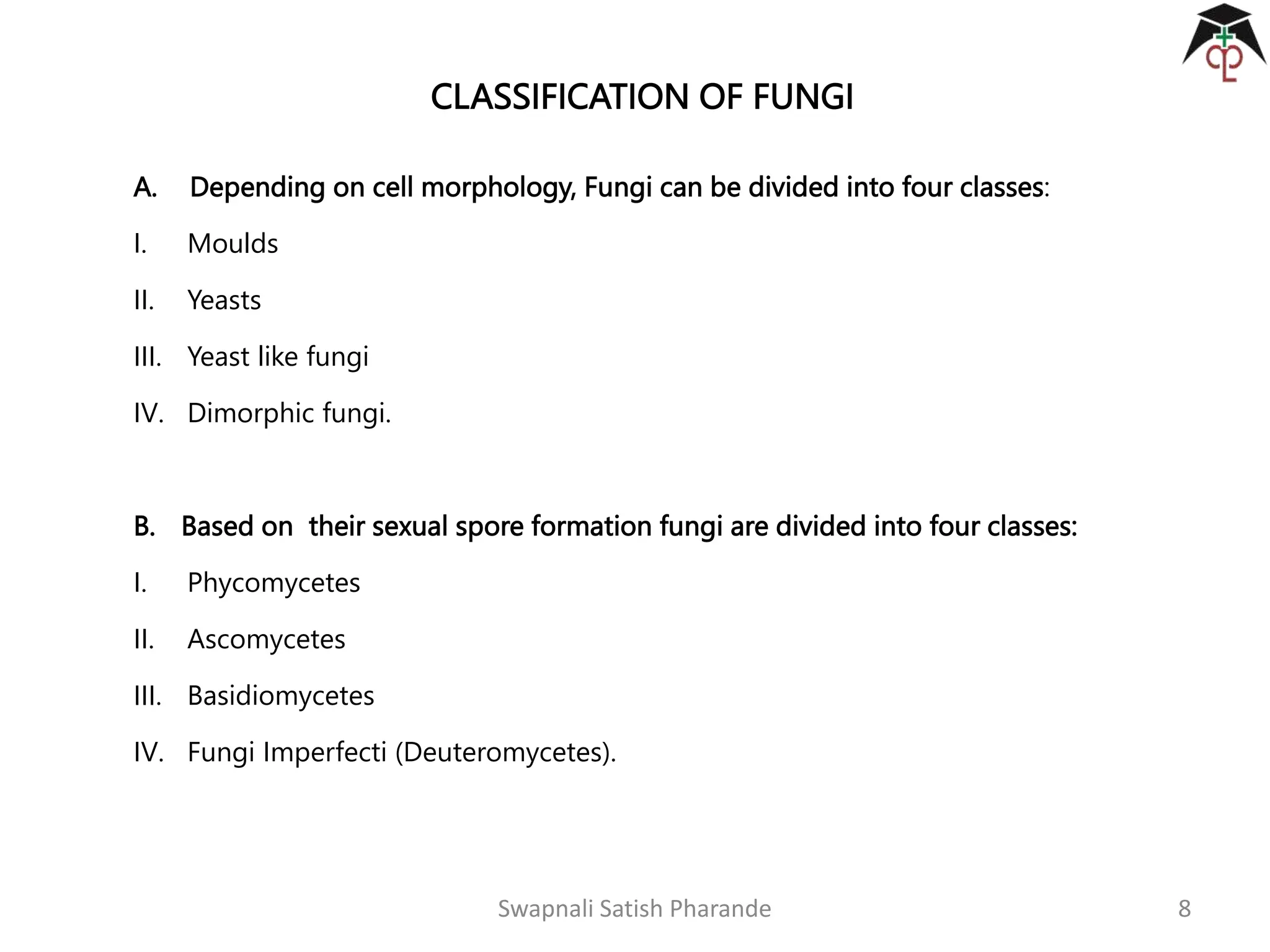 Introduction and Classification of Fungi | PPTX