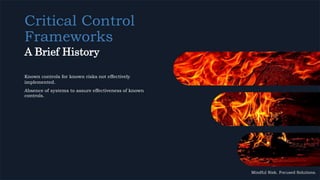 Critical risk and control frameworks - James Ritchie | PPTX