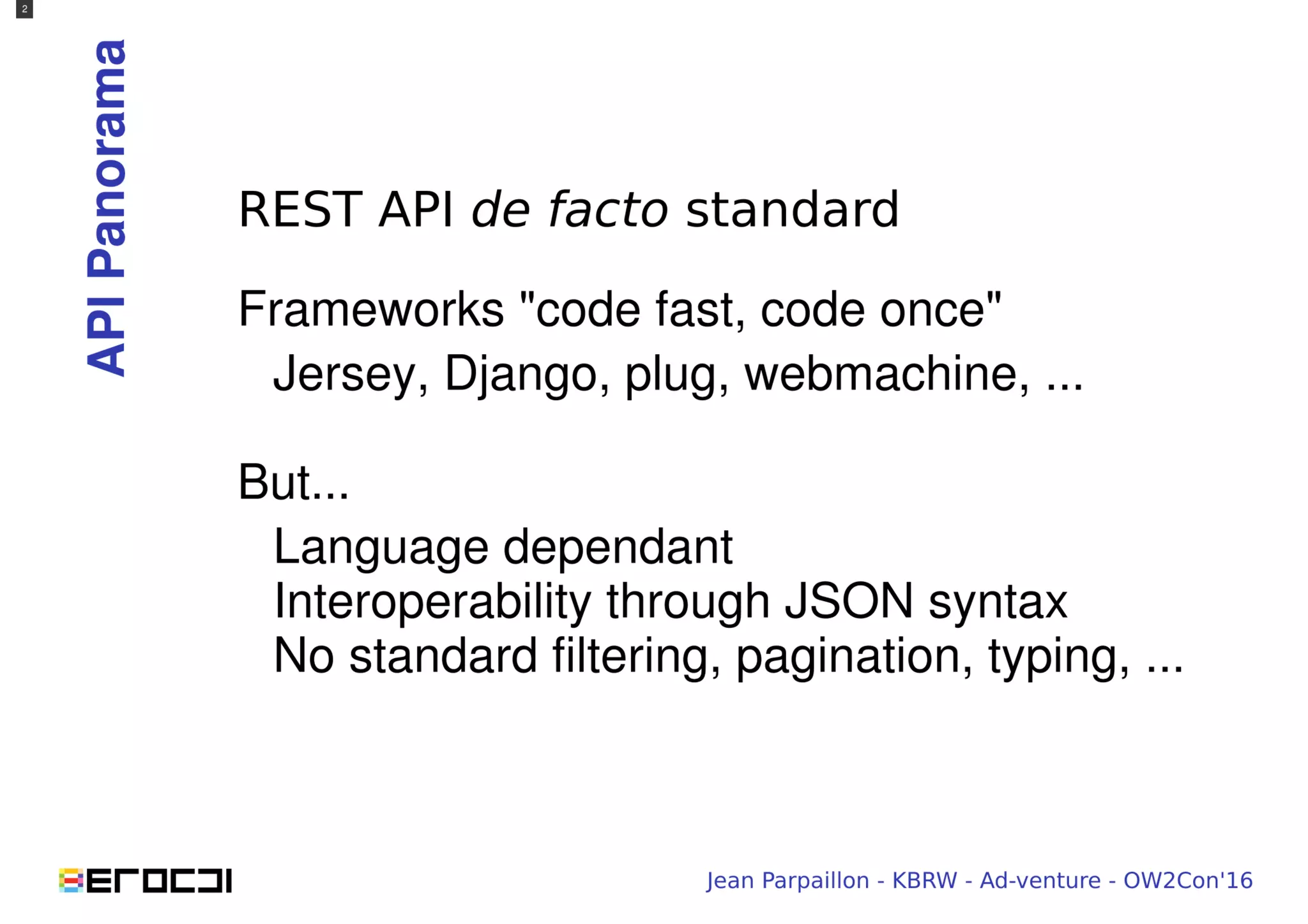 erocci - a scalable model-driven API framework, OW2con'16, Paris. | PDF