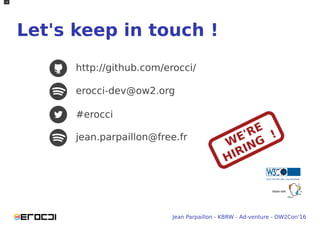 erocci - a scalable model-driven API framework, OW2con'16, Paris. | PDF
