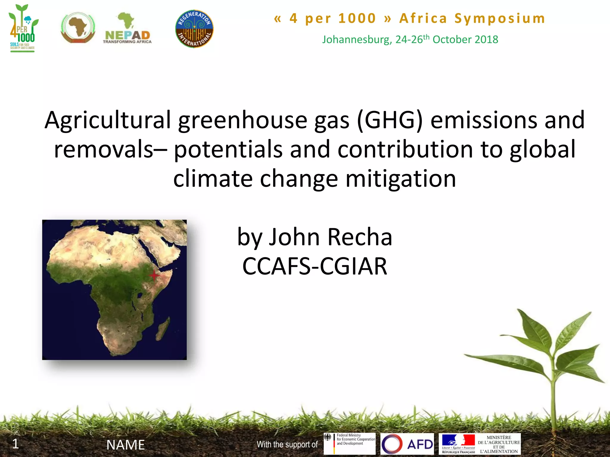 Agricultural greenhouse gas emissions and removals – potentials and ...