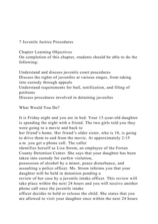 7 Juvenile Justice ProceduresChapter Learning Objectives.docx