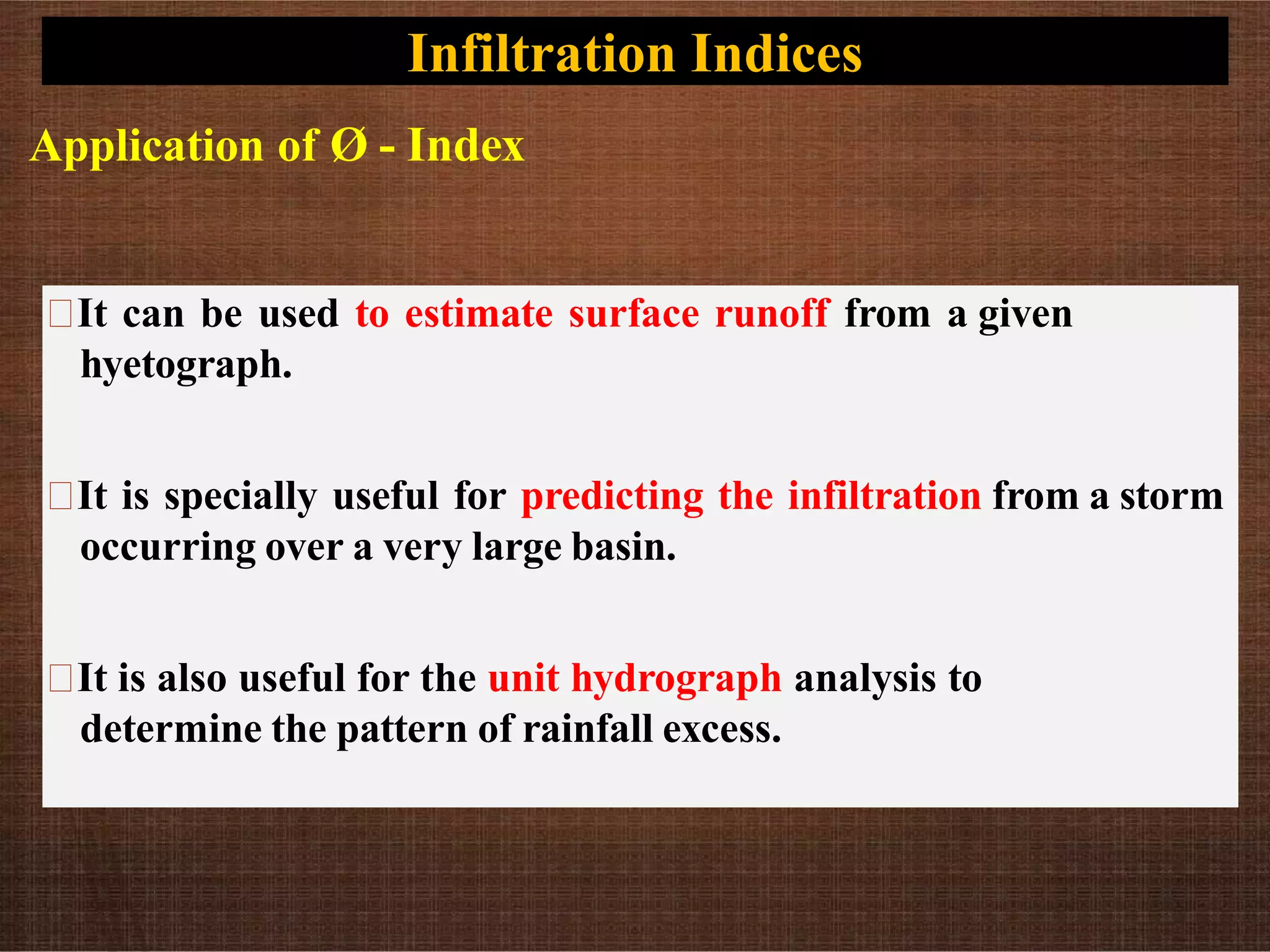 L6 infiltrationr rate calculation | PPTX